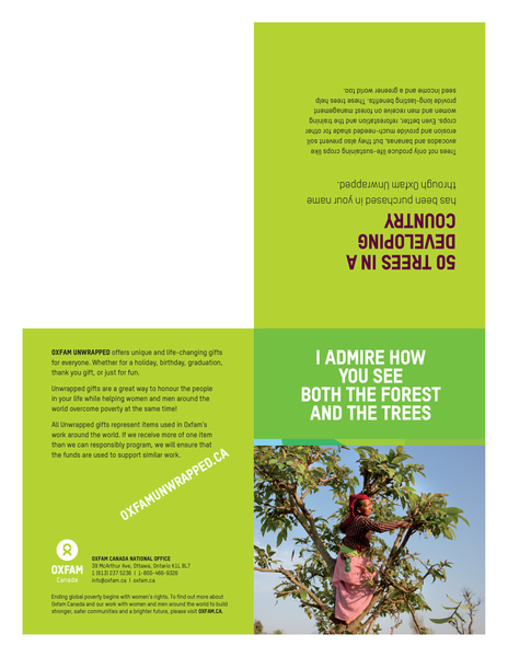 Plant Trees – Oxfam Canada Unwrapped