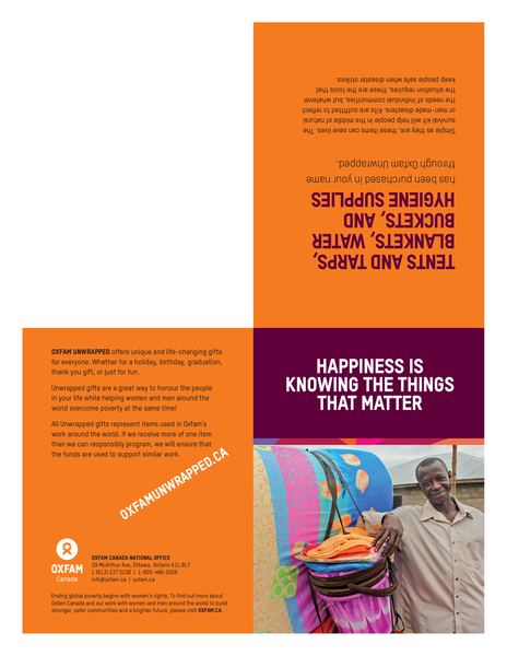 Survival Kit – Oxfam Canada Unwrapped